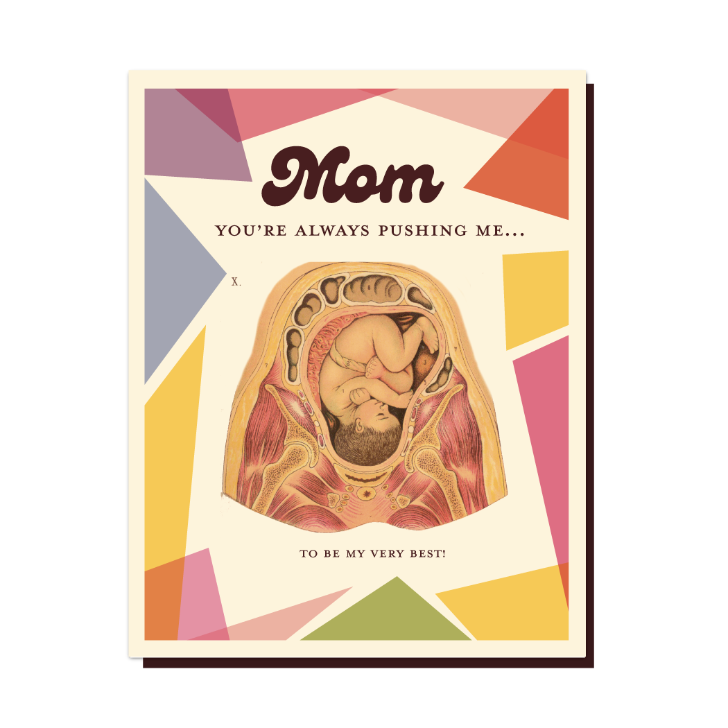 Offensive+Delightful Mom Pushing Greeting Card – Vegas Fine Pens & Gifts